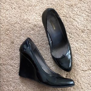 Max Studio | Shoes | Max Studio Patent Black Wedge Heels | Poshmark
